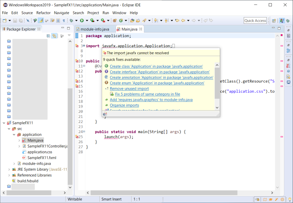 JavaFX プロジェクトの作成、Scene Builder – JavaFX アプリケーション