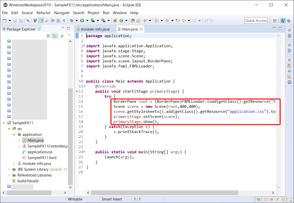 JavaFX プロジェクトの作成、Scene Builder – JavaFX アプリケーション